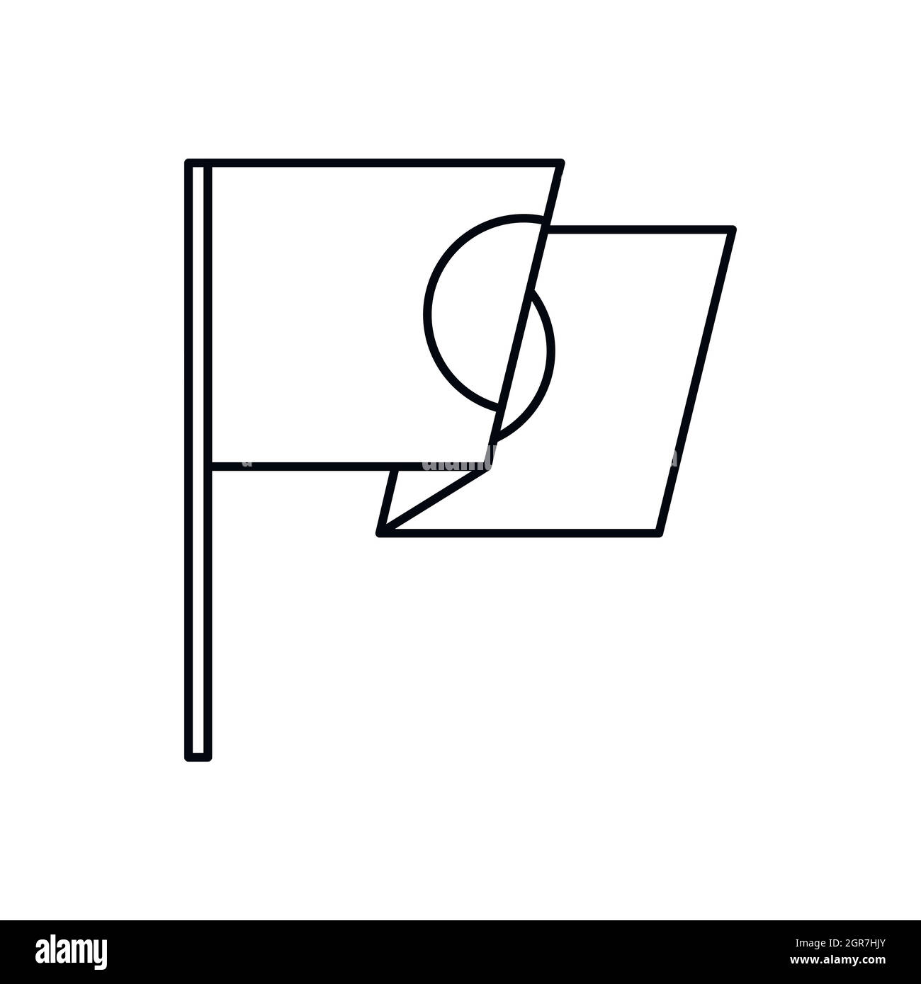 Modern japanese flag icon hi-res stock photography and images - Alamy