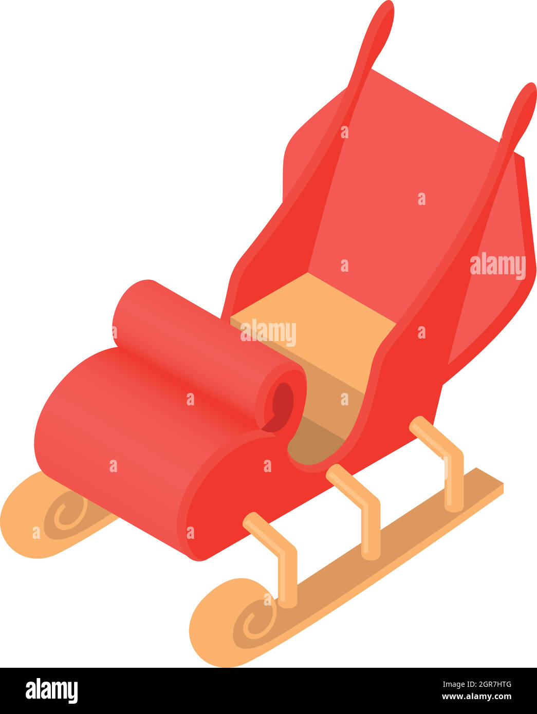Cartoon vector christmas sleigh Stock Vector Images - Alamy