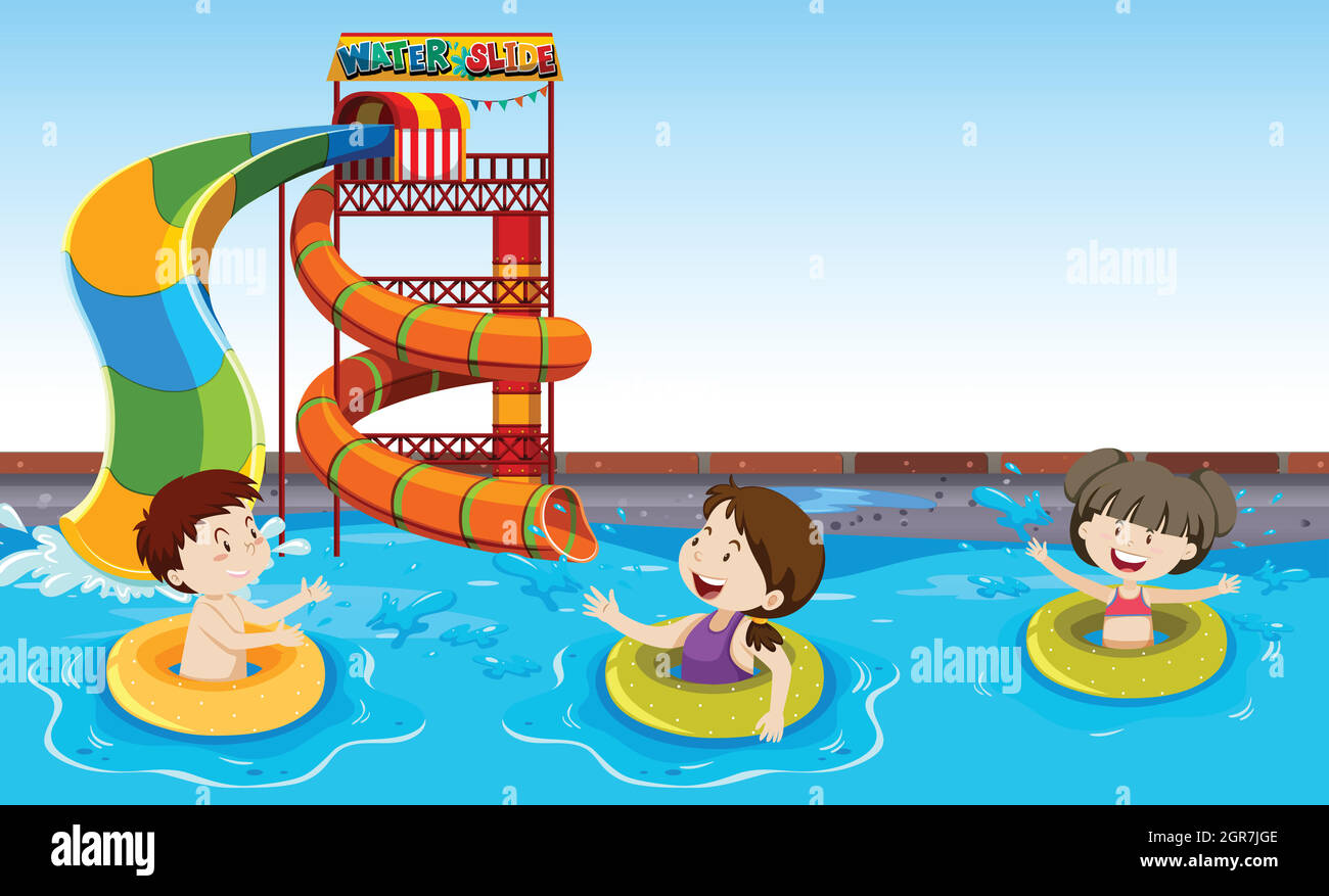 Splash in a swimming pool Stock Vector Images - Alamy