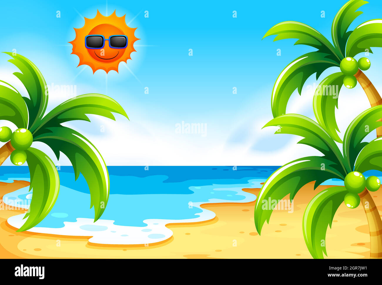 Sea waves beach under Stock Vector Images - Alamy