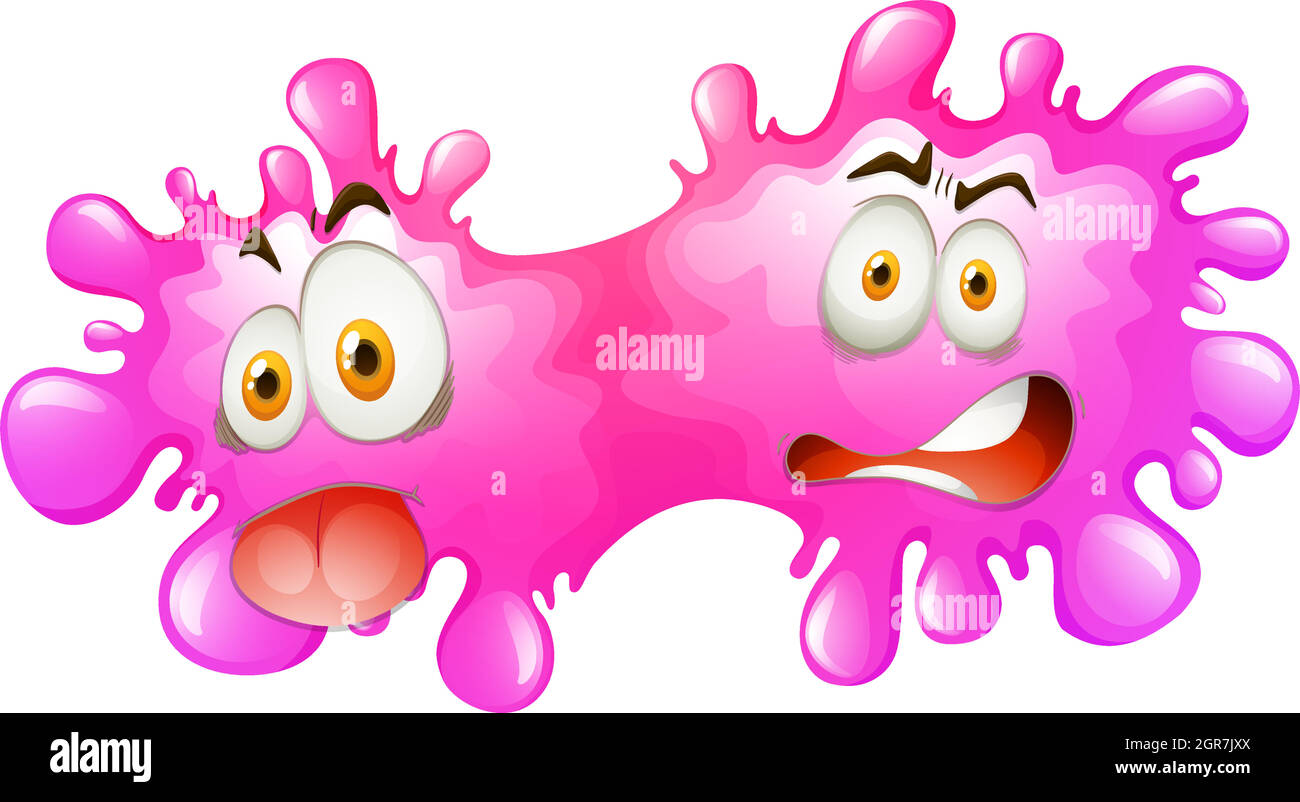 Pink splash with silly face Stock Vector Image & Art - Alamy