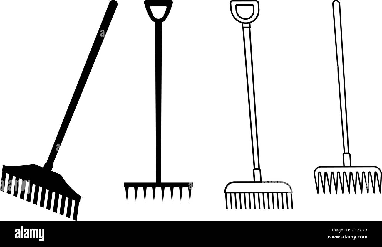 Rake icon set design template vector illustration isolated Stock Vector ...