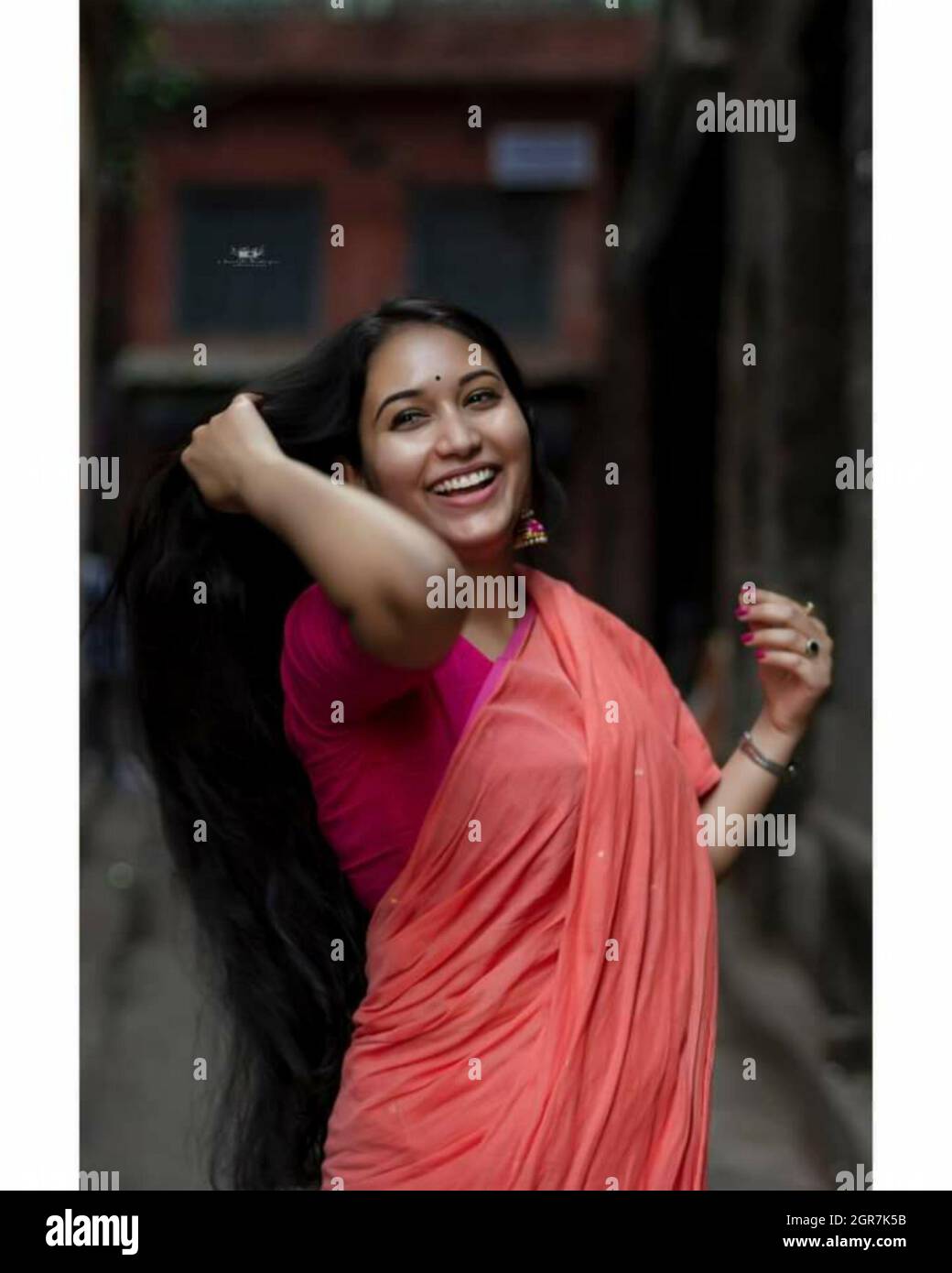 Smiling Indian Girl Calcutta India High Resolution Stock Photography ...