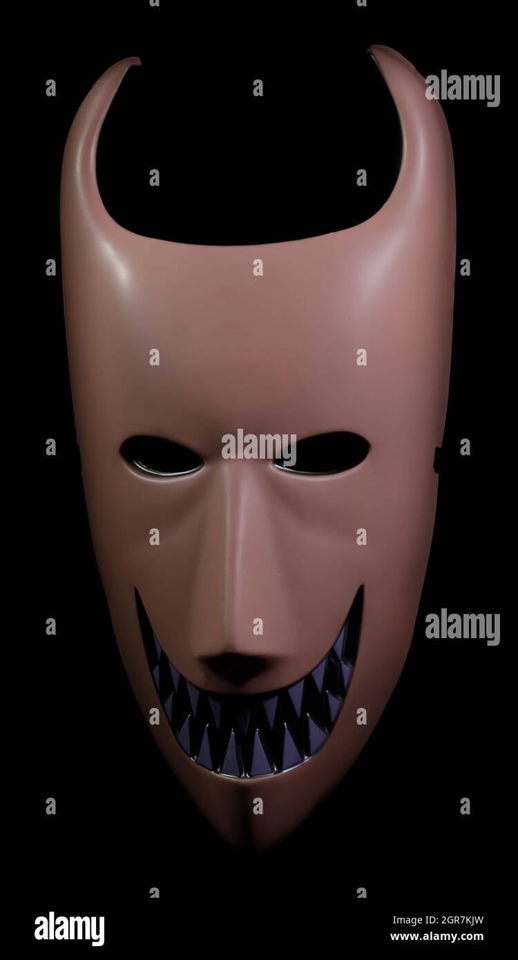 Lock Half Mask Isolated Against Black Background Stock Photo - Alamy