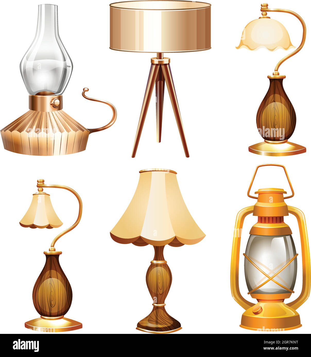 Vintage design of lamps Stock Vector Image & Art - Alamy