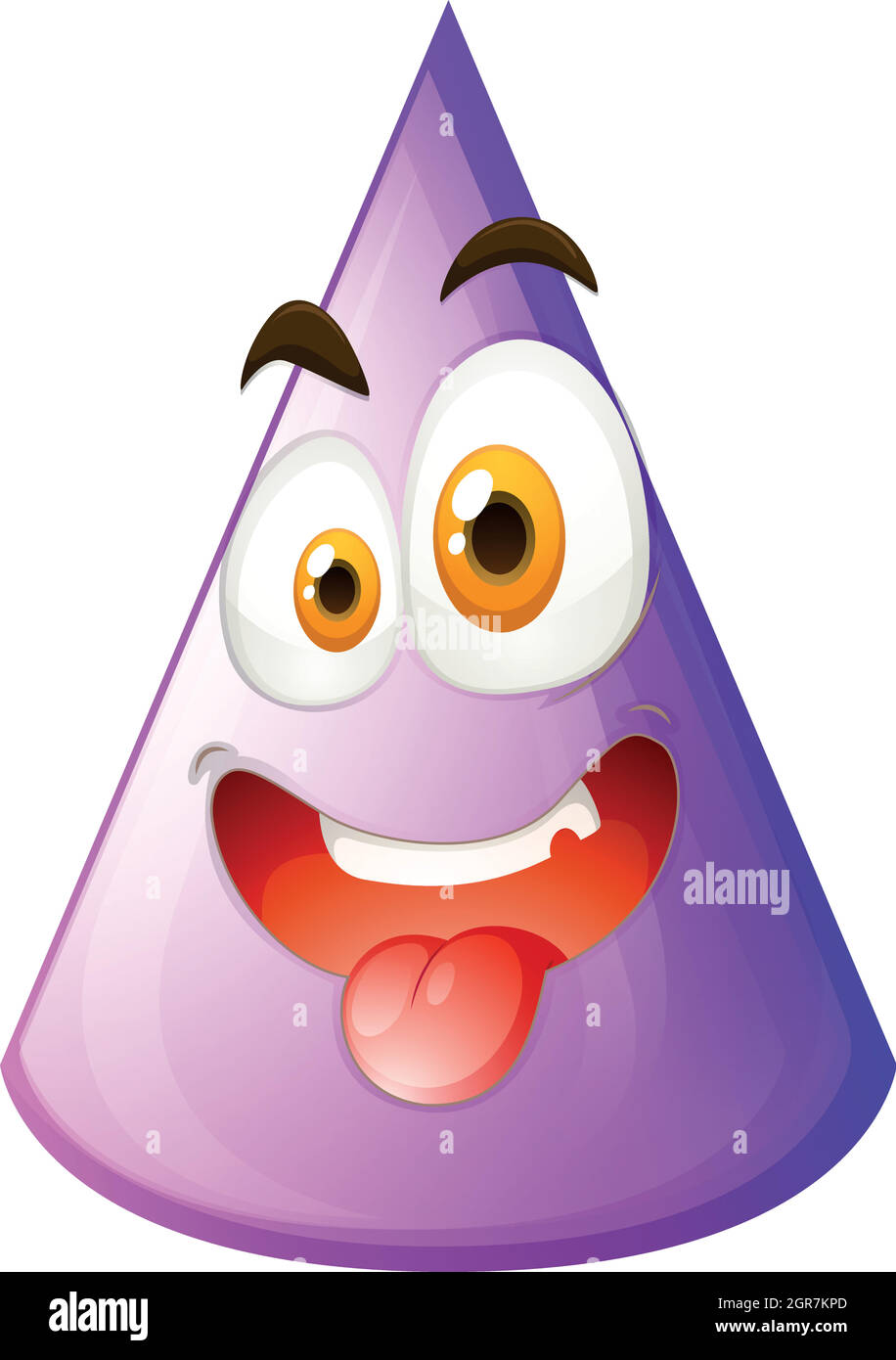 Purple cone with silly face Stock Vector Image & Art - Alamy