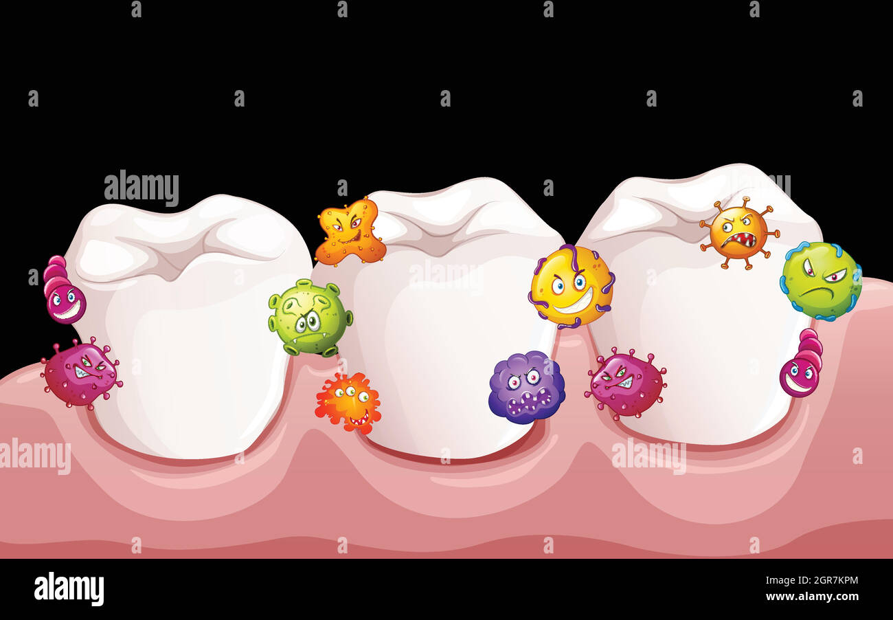 Bacteria in human teeth Stock Vector Image & Art - Alamy