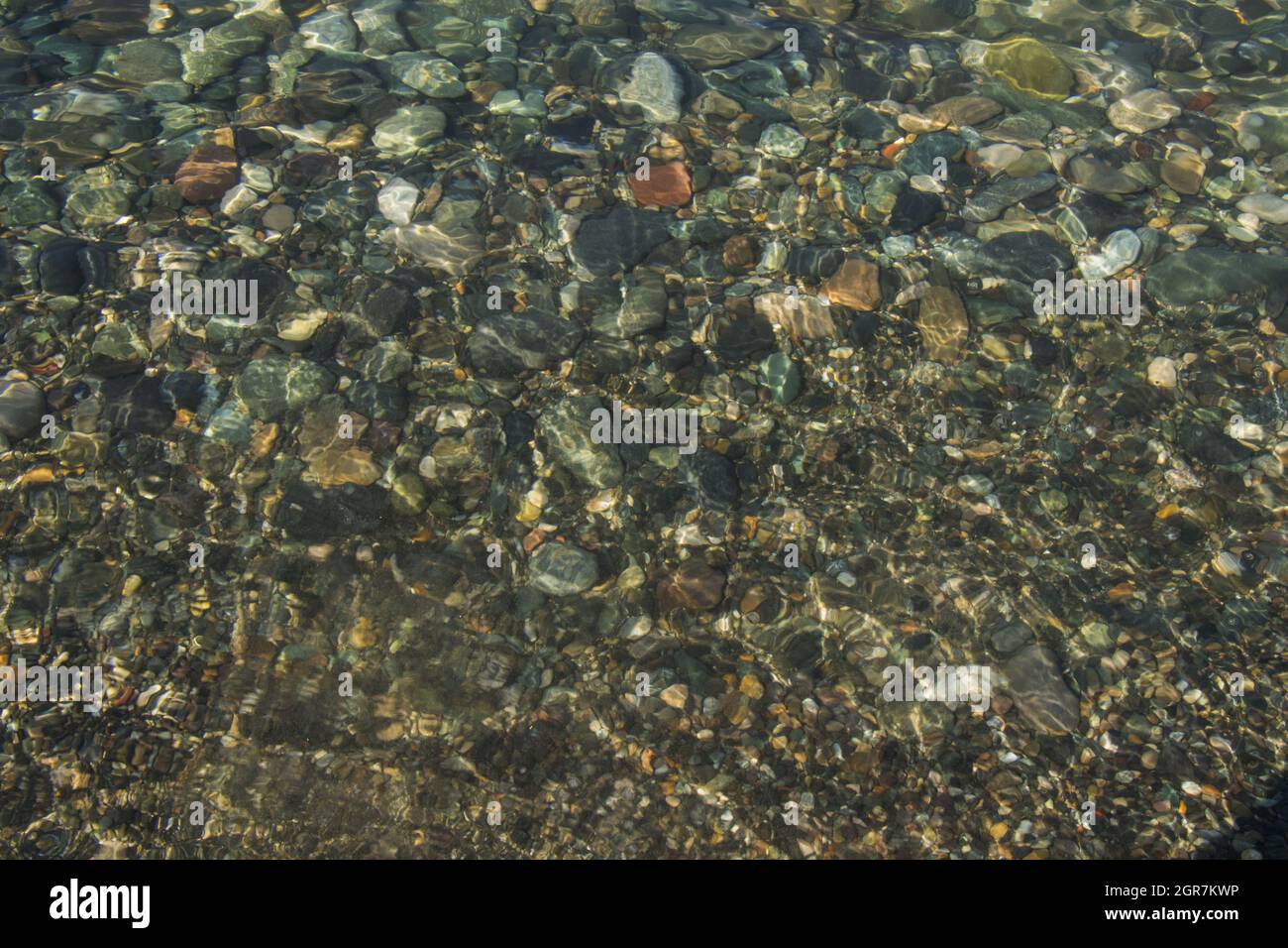 Stones in clear water of sea, water background Stock Photo - Alamy