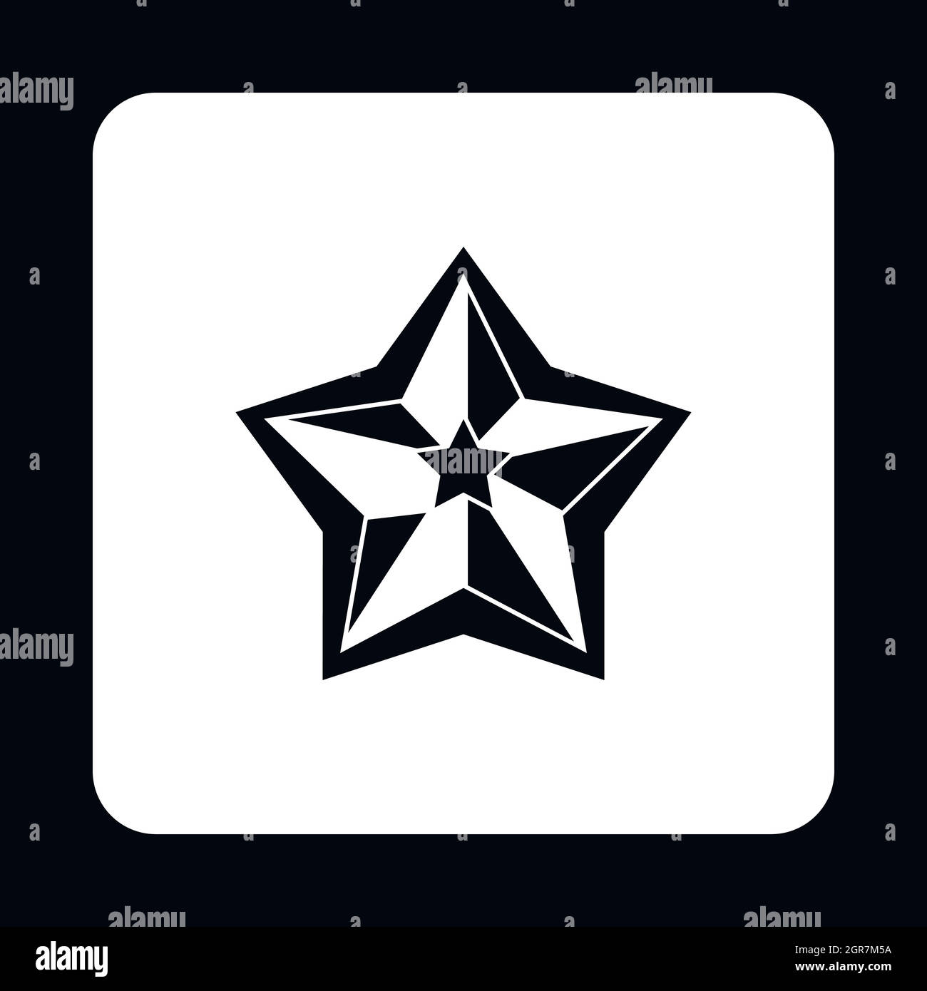 Five pointed celestial star icon, simple style Stock Vector Image & Art ...