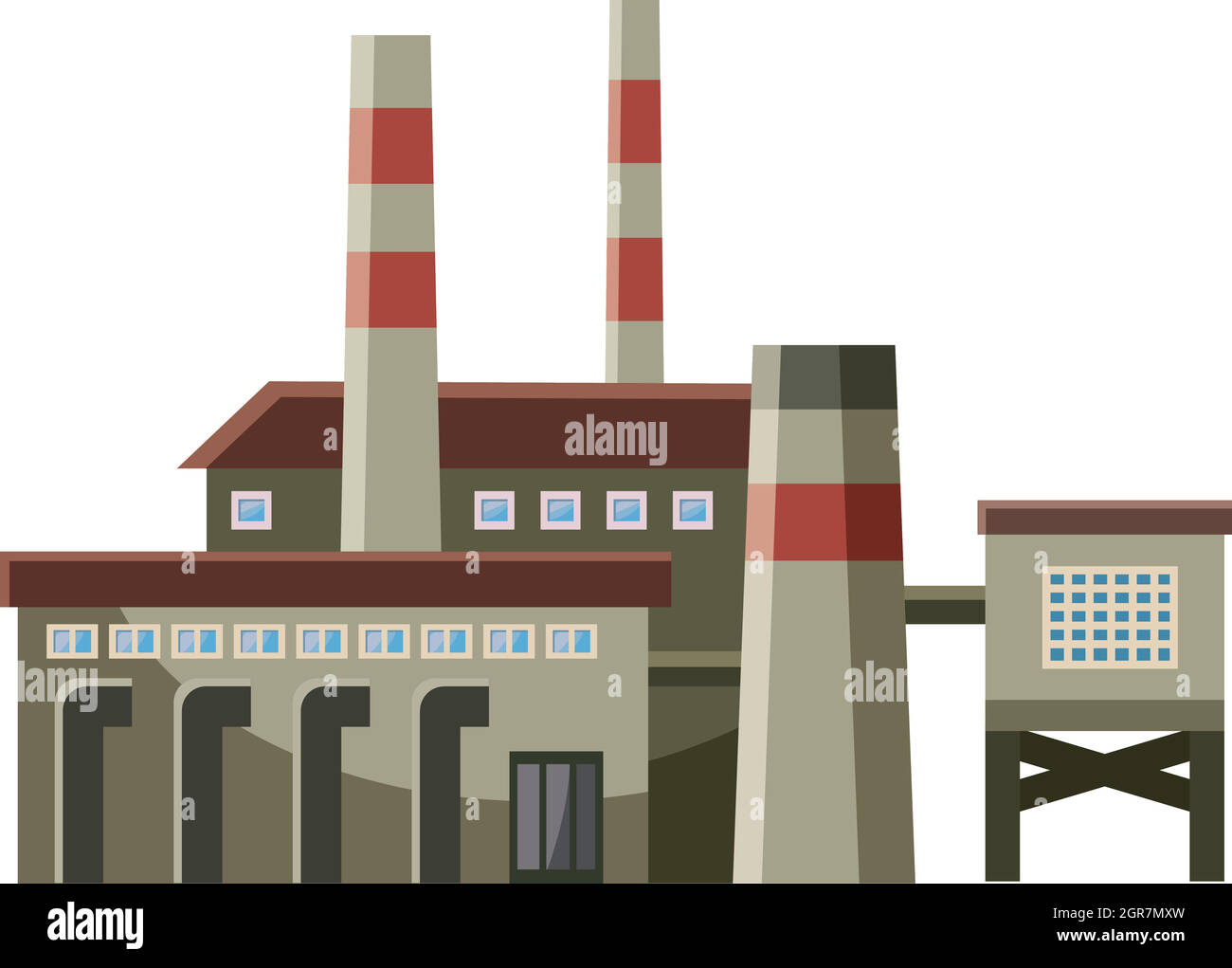 Big factory chimney Stock Vector Images - Alamy