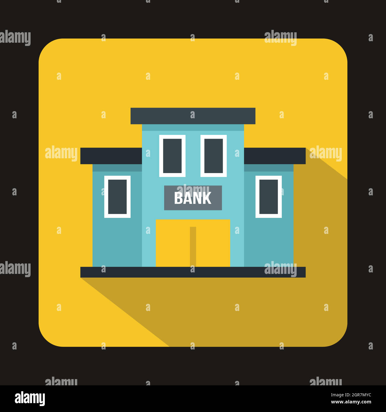 Bank building icon, flat style Stock Vector Image & Art - Alamy