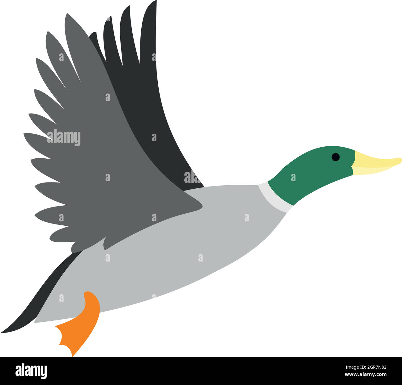 Duck icon, flat style Stock Vector Image & Art - Alamy