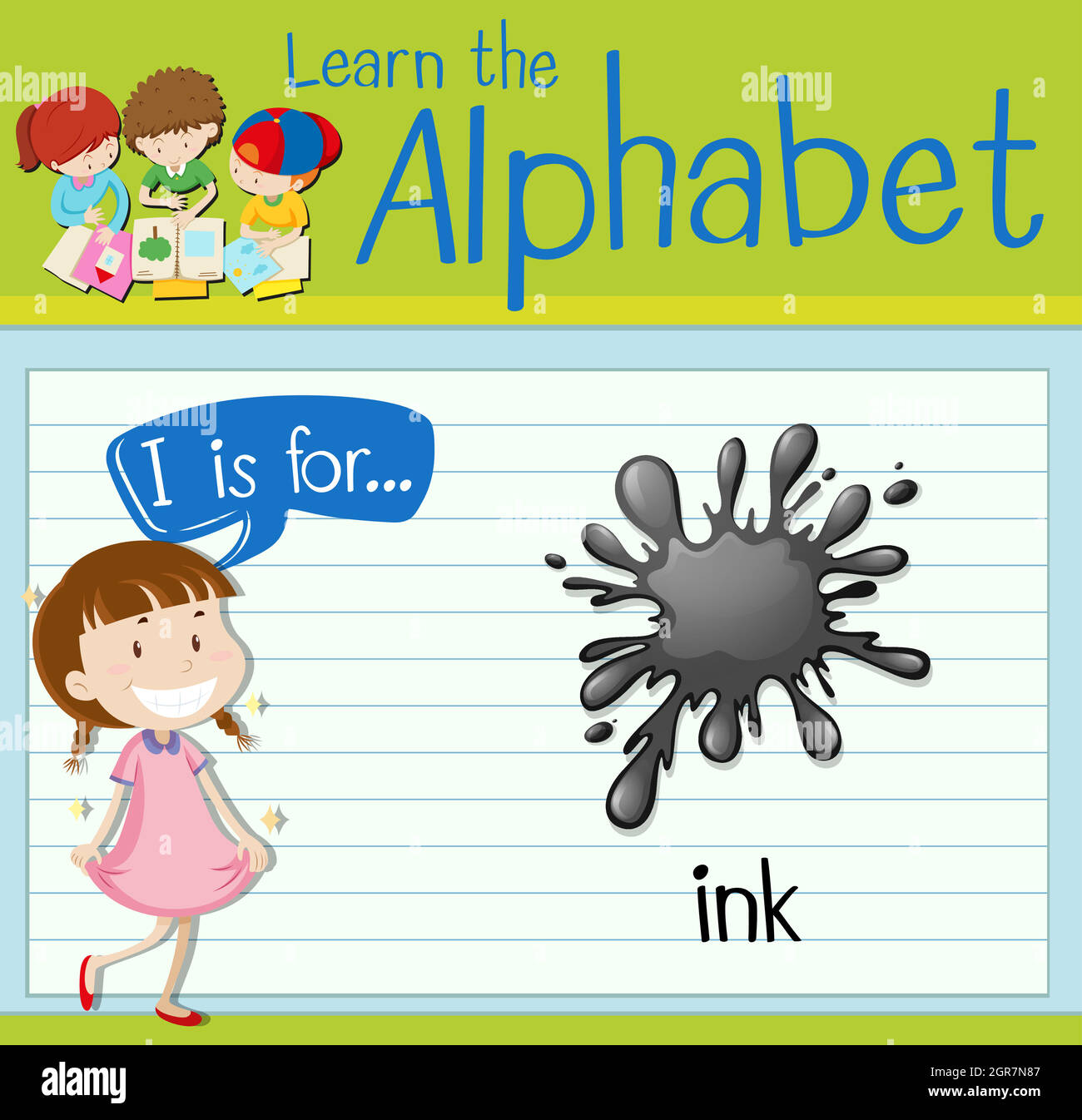 Black watercolor letters Stock Vector Images - Alamy