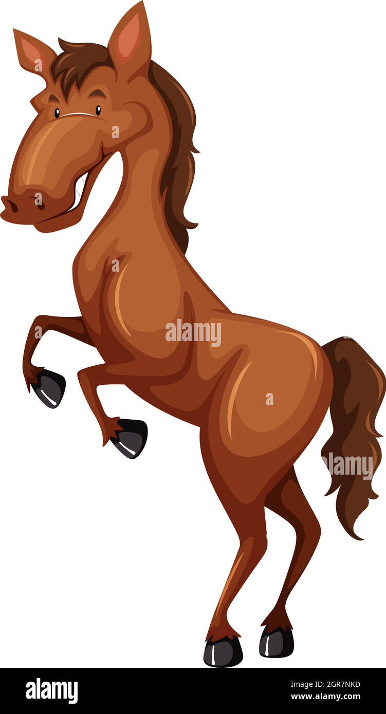 Brown horse standing Cut Out Stock Images & Pictures - Alamy