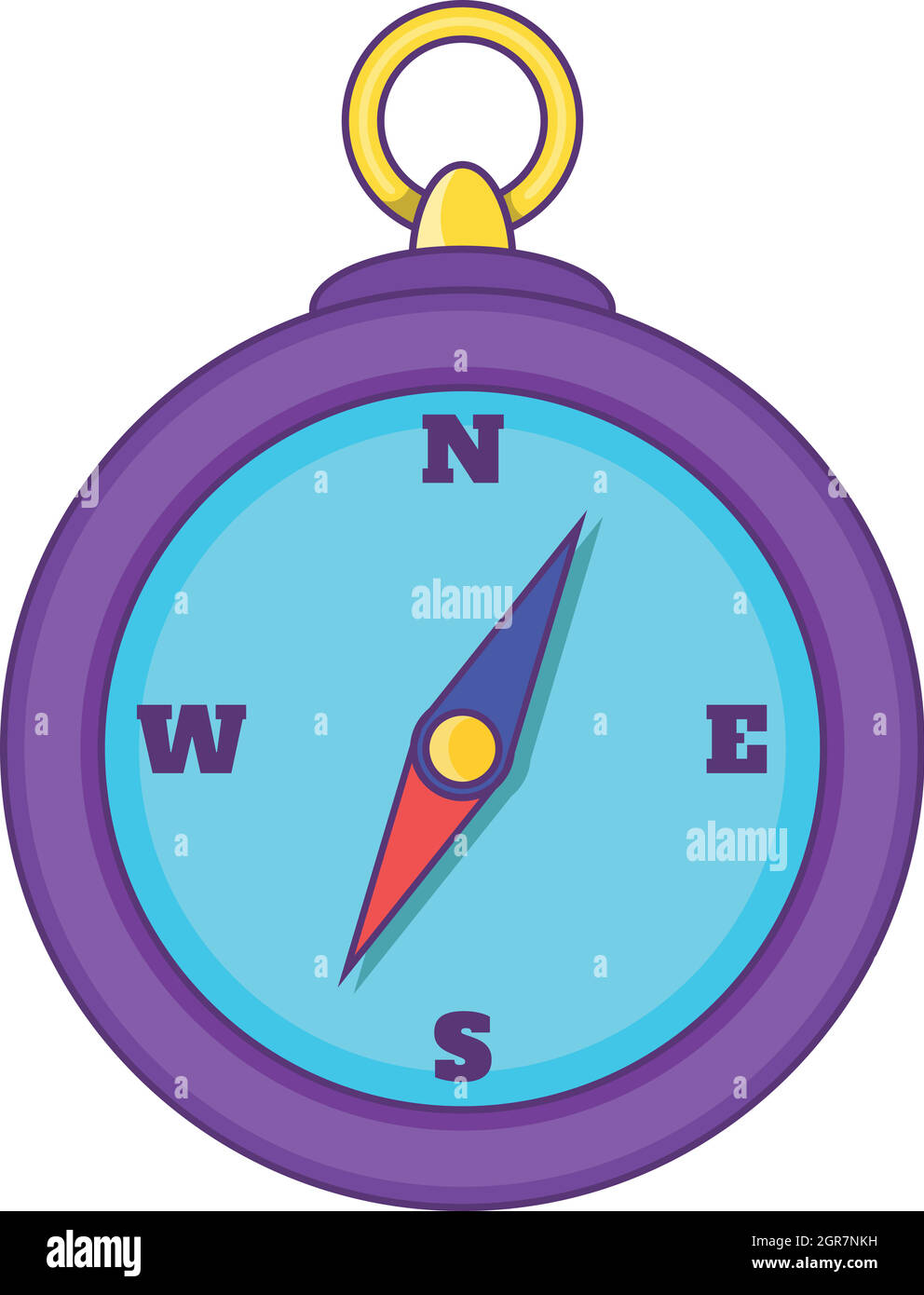 Compass icon in cartoon style Stock Vector Image & Art - Alamy