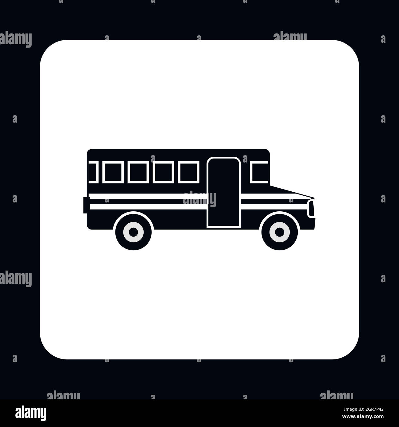School bus icon hi-res stock photography and images - Alamy