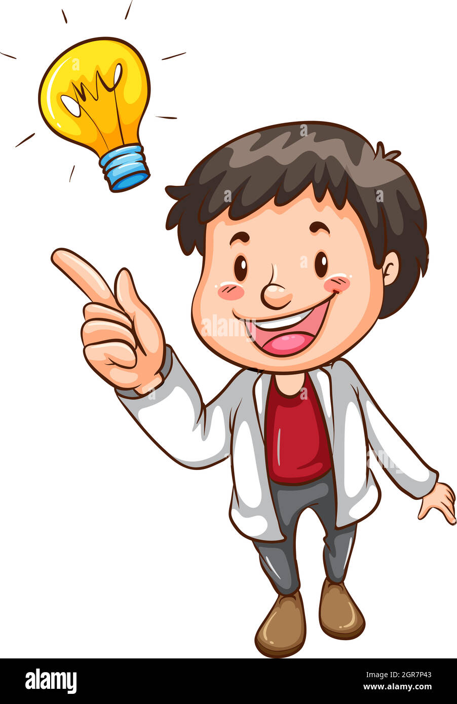 A sketch of a smart scientist Stock Vector Image & Art - Alamy