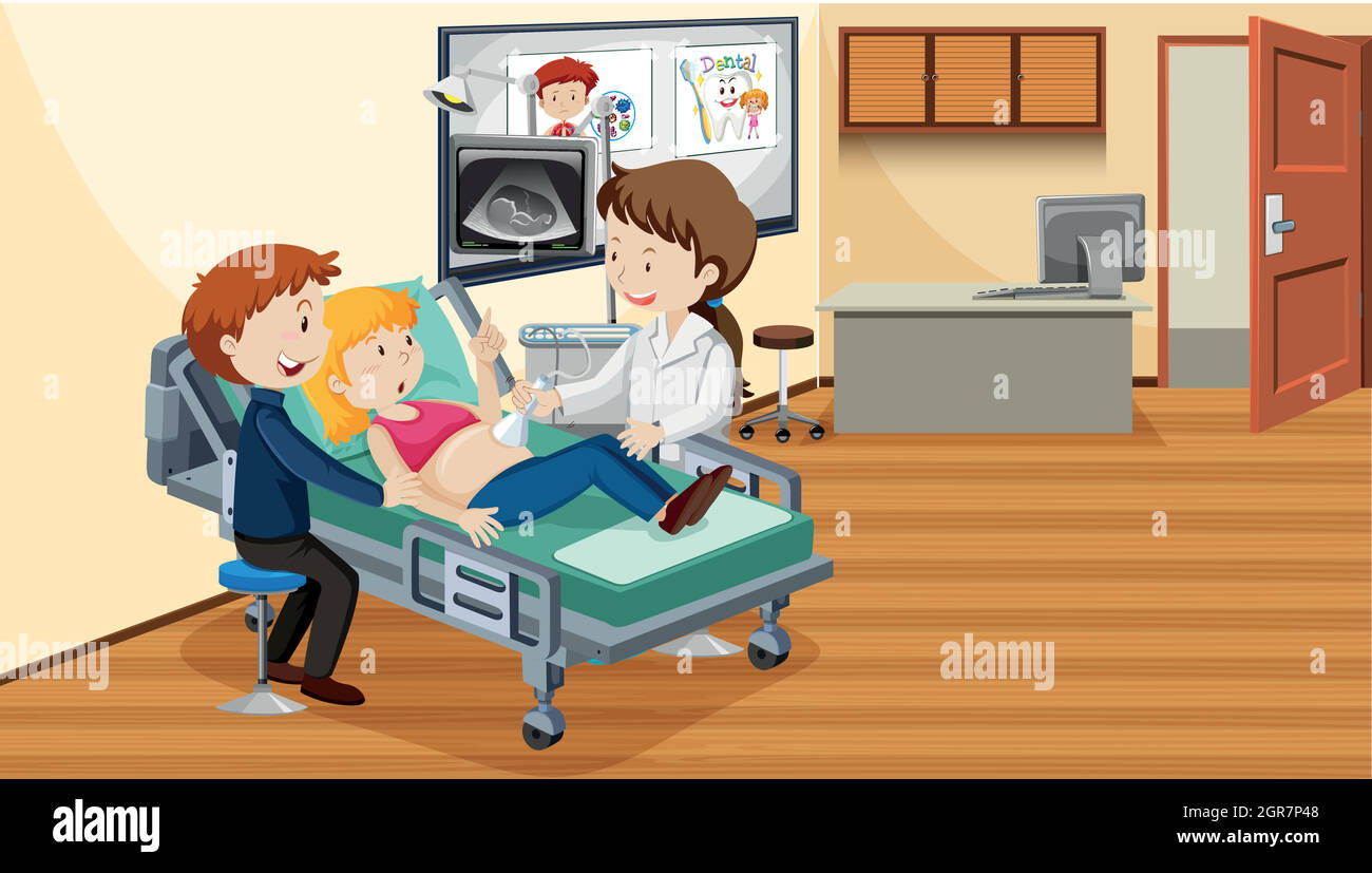 Ultrasound pregnant woman Stock Vector Images - Alamy