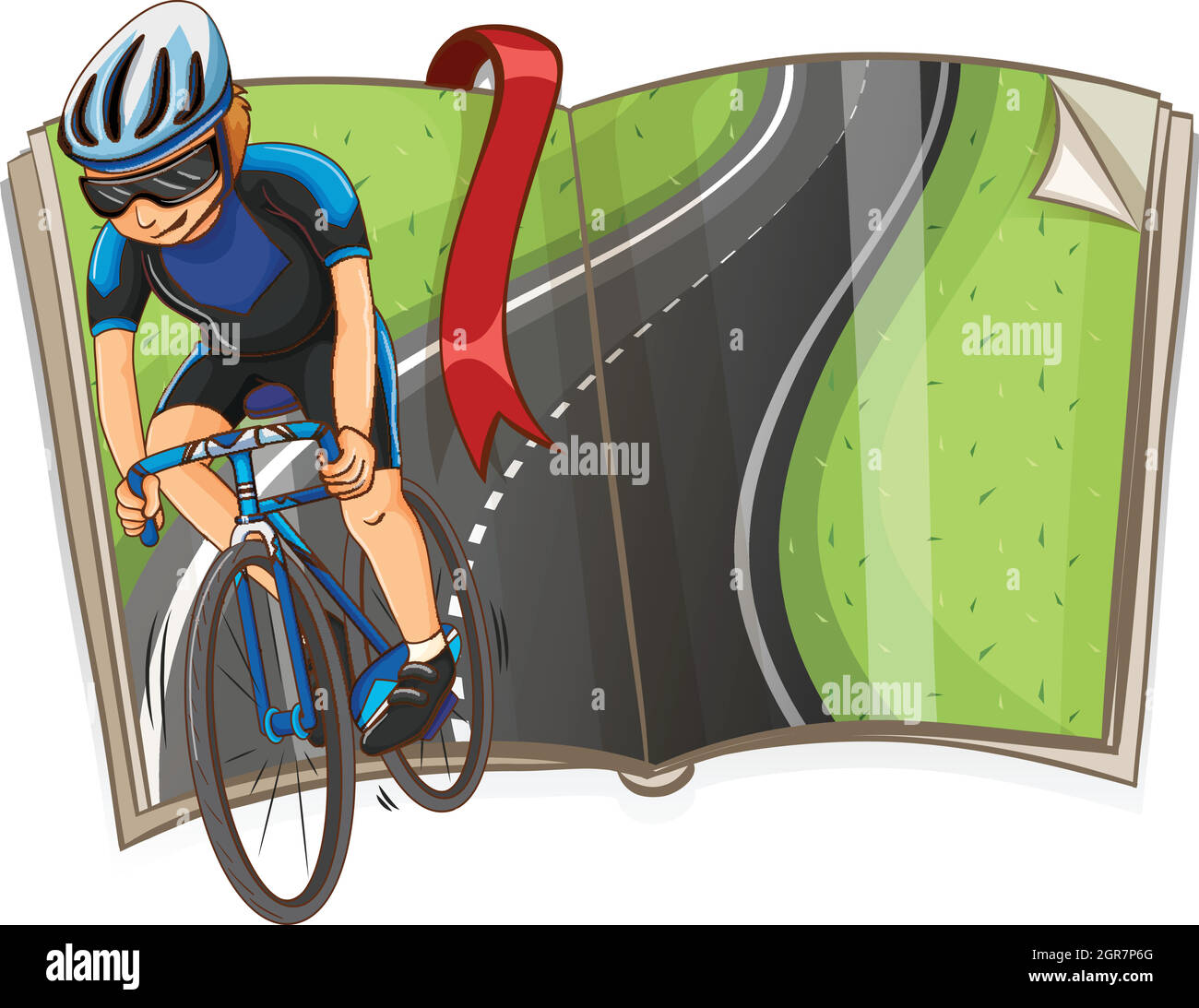 Road riding on bicycle Stock Vector Images - Alamy