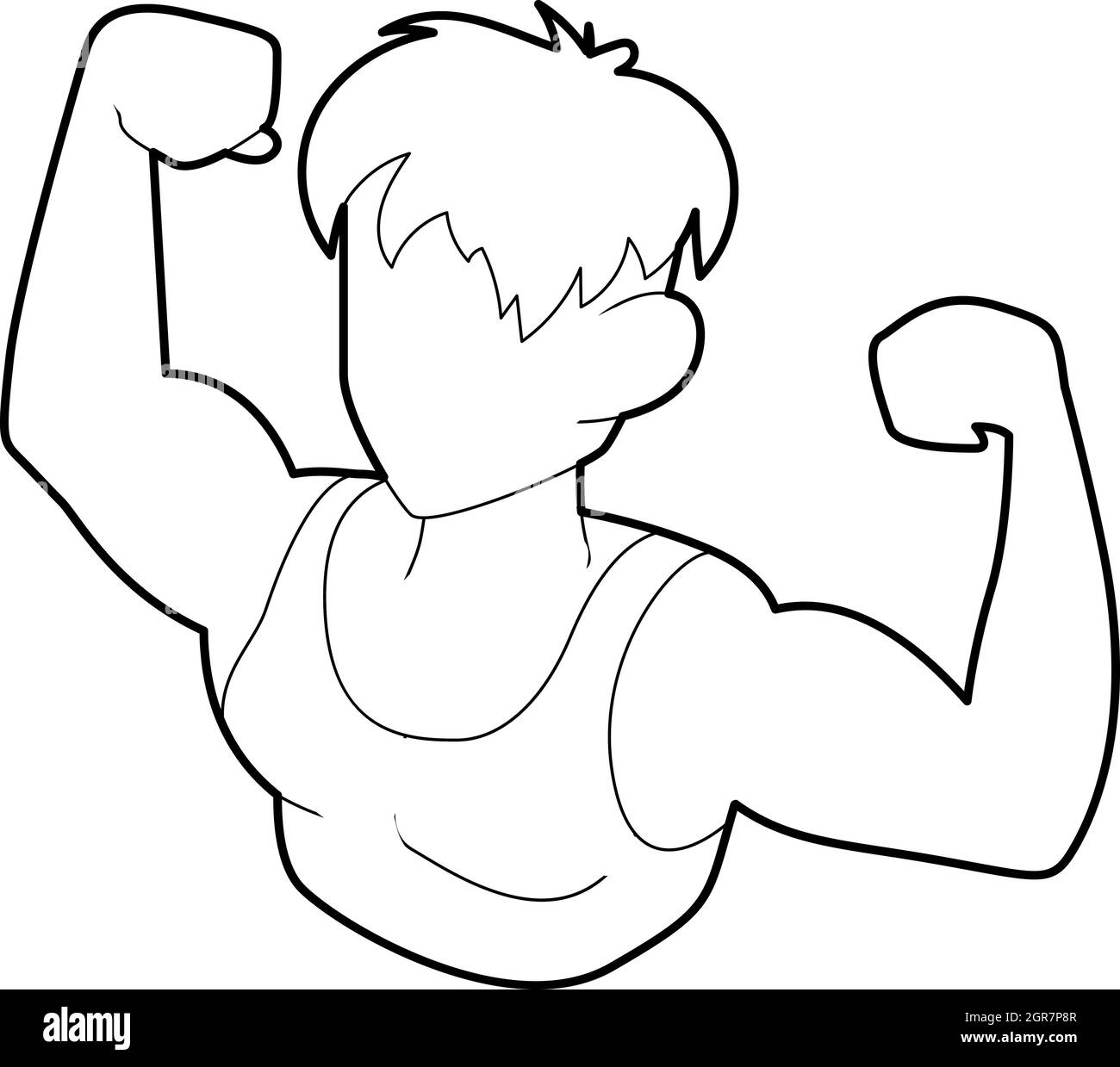 Bodybuilder athlete icon, outline style Stock Vector Image & Art - Alamy