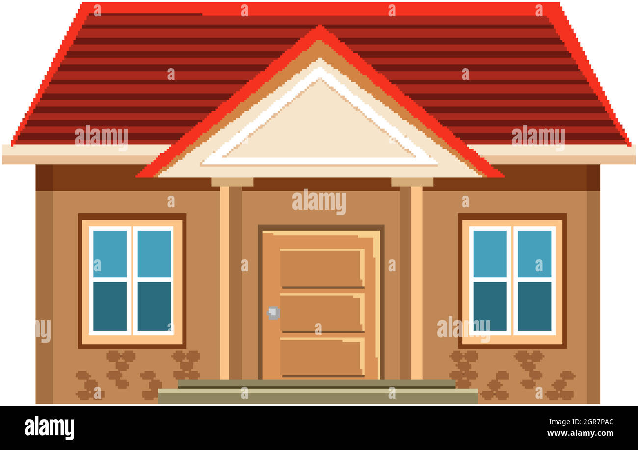 Simple house exterior on white background Stock Vector Image & Art - Alamy