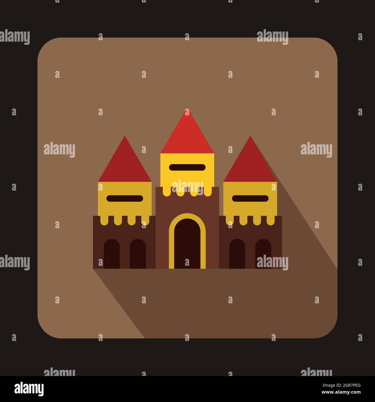 Children colorful castle icon, flat style Stock Vector Image & Art - Alamy