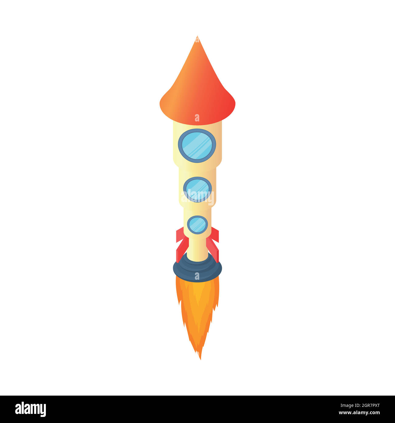 Rocket icon, cartoon style Stock Vector Image & Art - Alamy