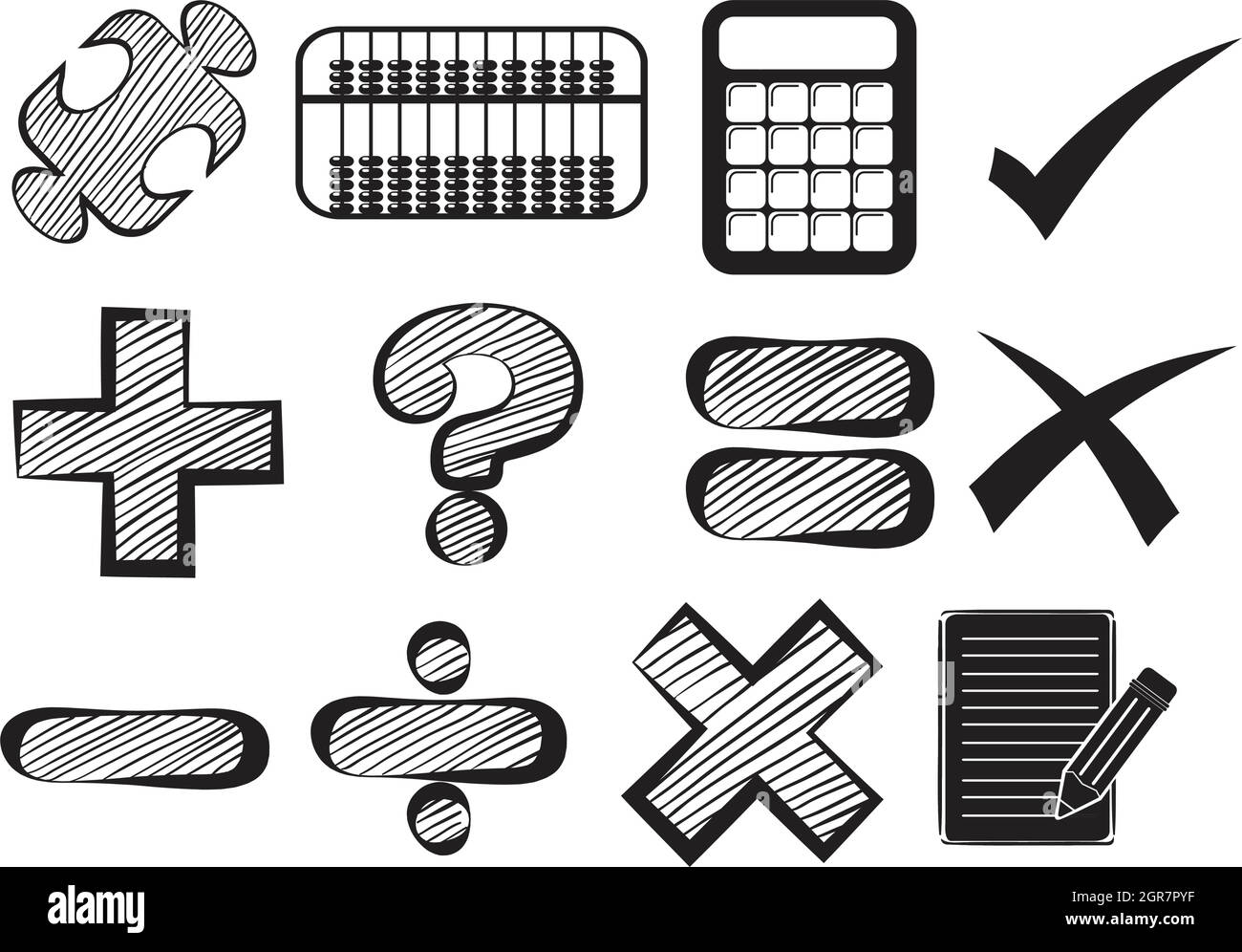 Doodle design of the different math operations Stock Vector Image & Art ...