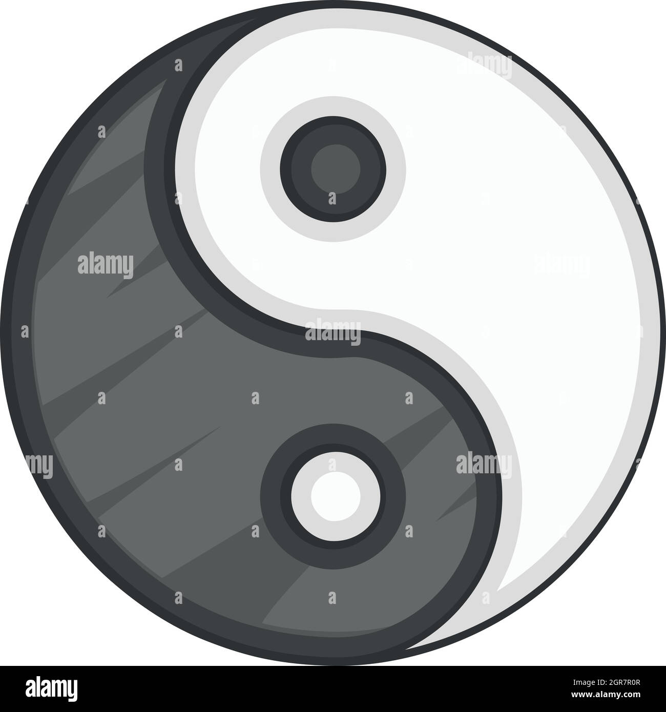 Ying yang icon, cartoon style Stock Vector Image & Art - Alamy