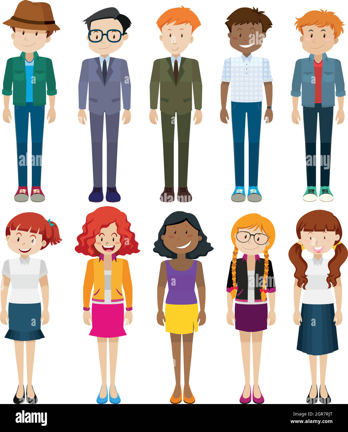 Group happy women in Stock Vector Images - Alamy