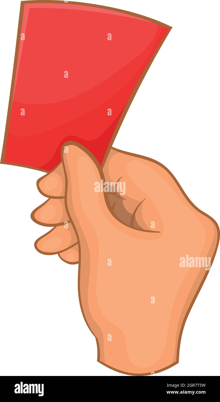 Red card football icon, cartoon style Stock Vector Image & Art - Alamy