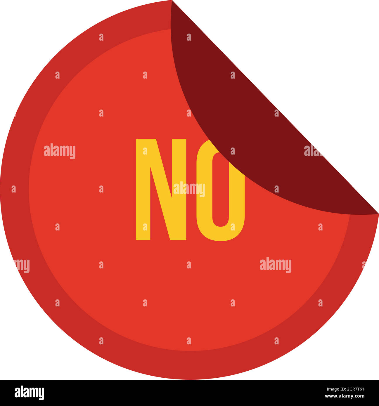 Red button no icon, flat style Stock Vector Image & Art - Alamy