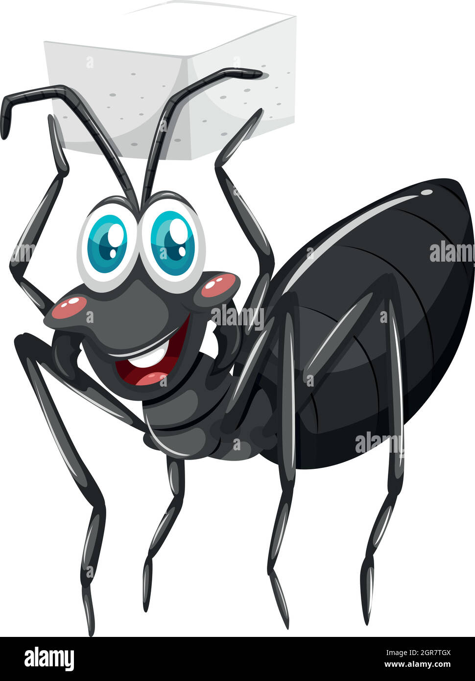 Black ant holding sugar cube Stock Vector Image & Art - Alamy