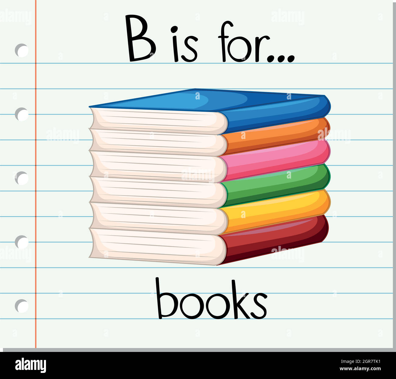 Flashcard letter B is for books Stock Vector Image & Art - Alamy