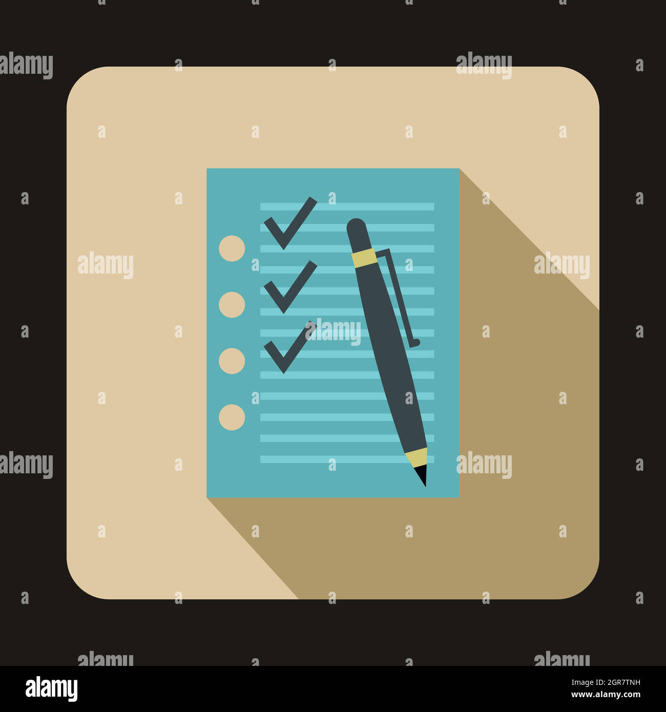 Concept list pen paper Stock Vector Images - Alamy