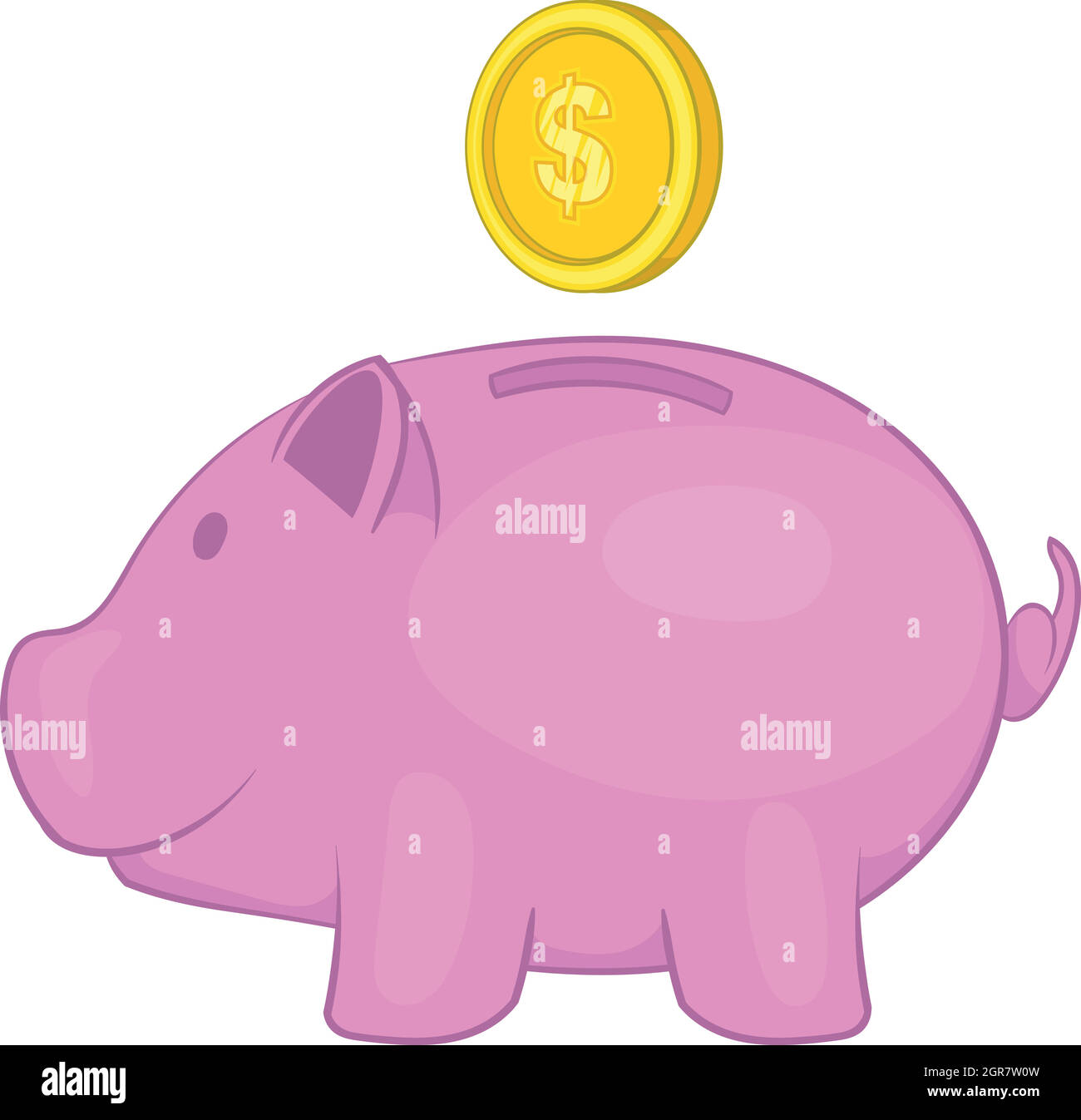 Money concept box coin Stock Vector Images - Alamy