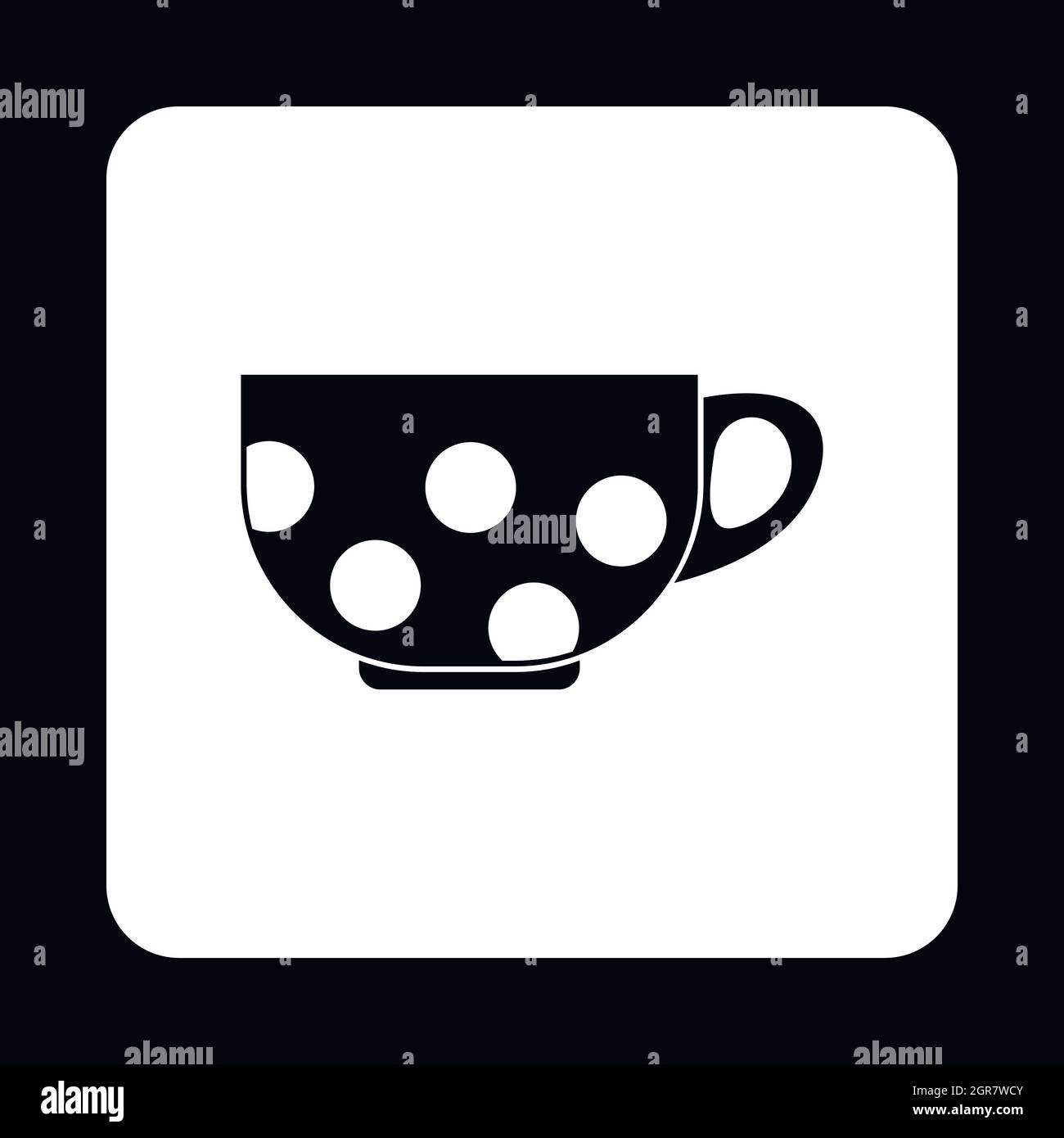Black cup with white dots icon Stock Vector Image & Art - Alamy