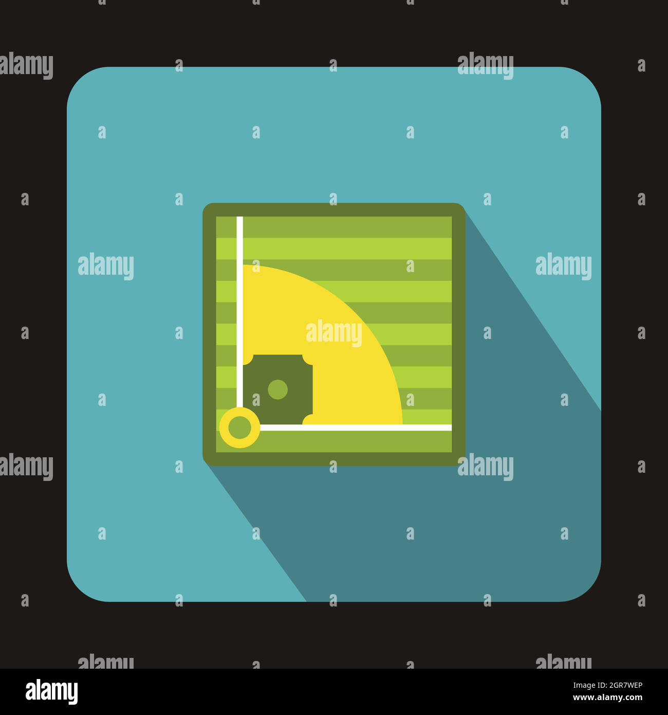 Baseball field icon, flat style Stock Vector Image & Art - Alamy