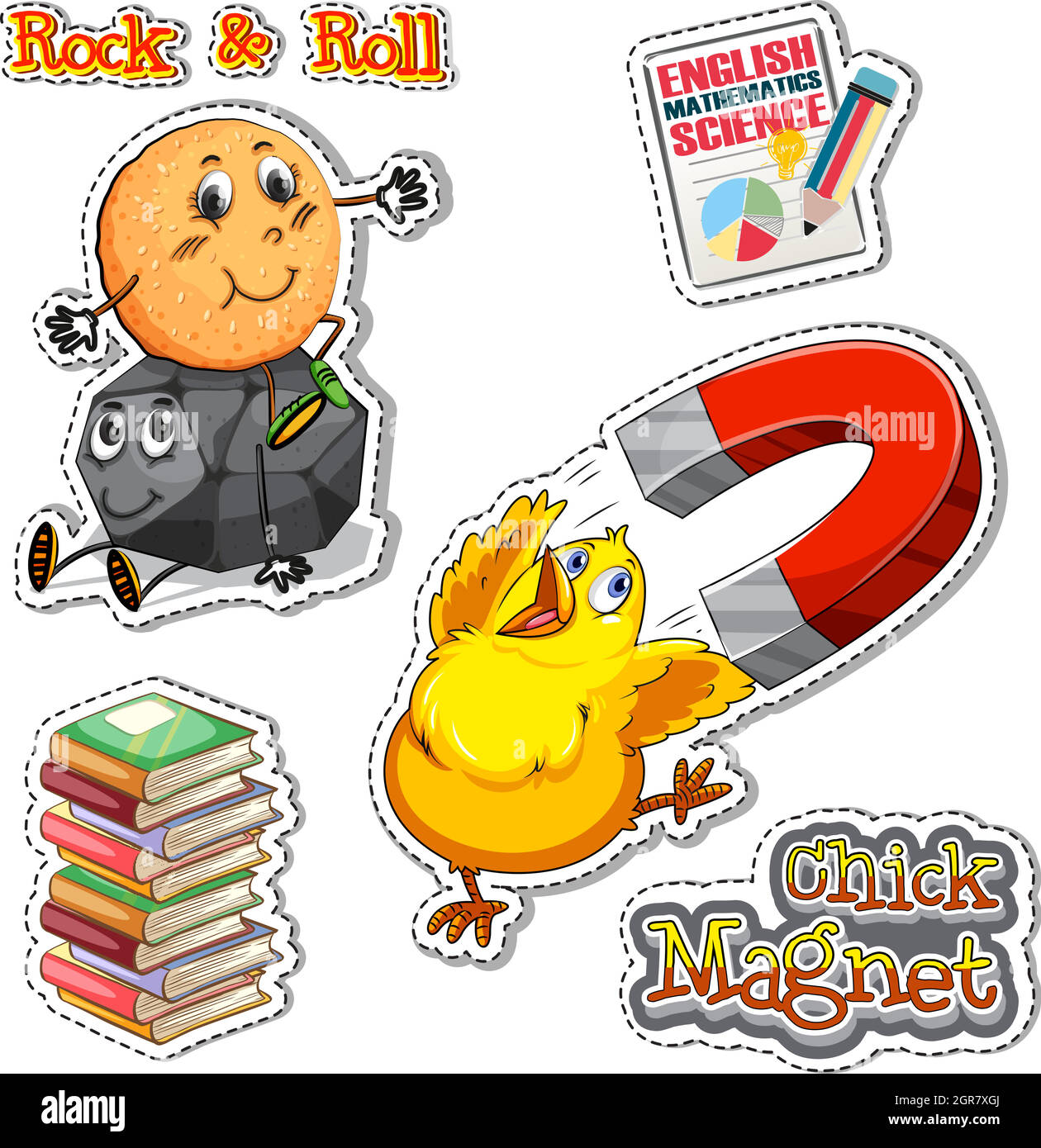 English Phrase For Chick Magnet And Rock Roll Stock Vector Image english-phrase-for-chick-magnet-and-rock-roll-stock-vector-image