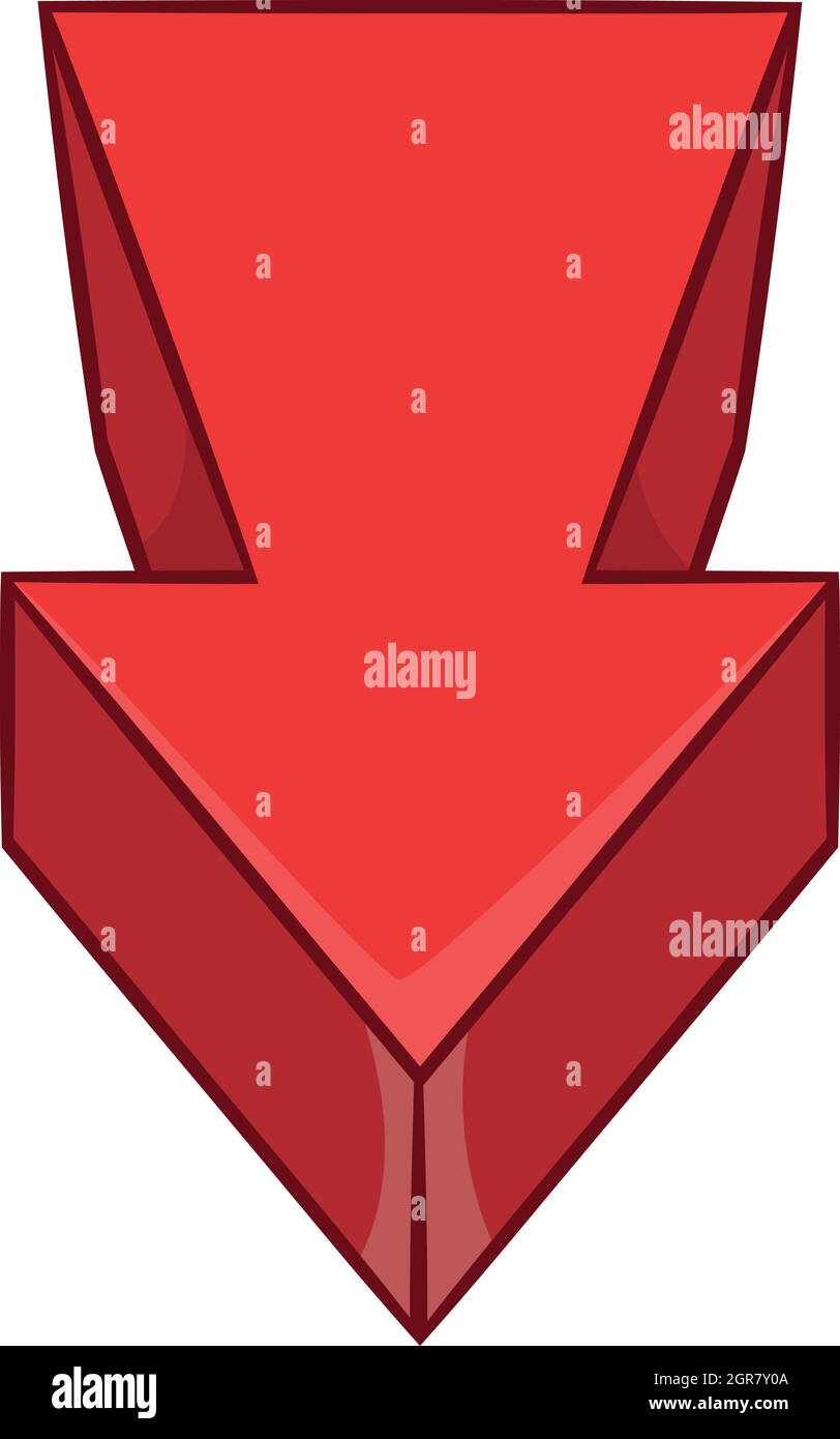 Red arrow icon in cartoon style Stock Vector Image & Art - Alamy