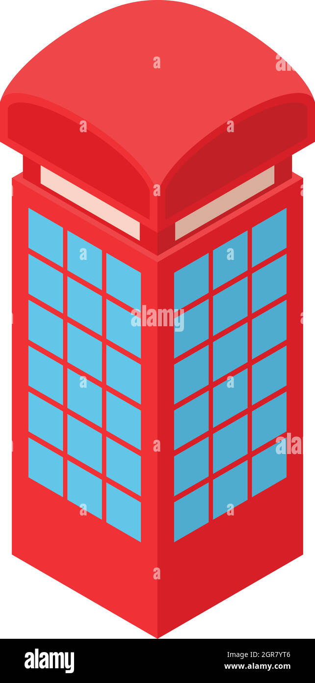 Red telephone box icon, cartoon style Stock Vector Image & Art - Alamy