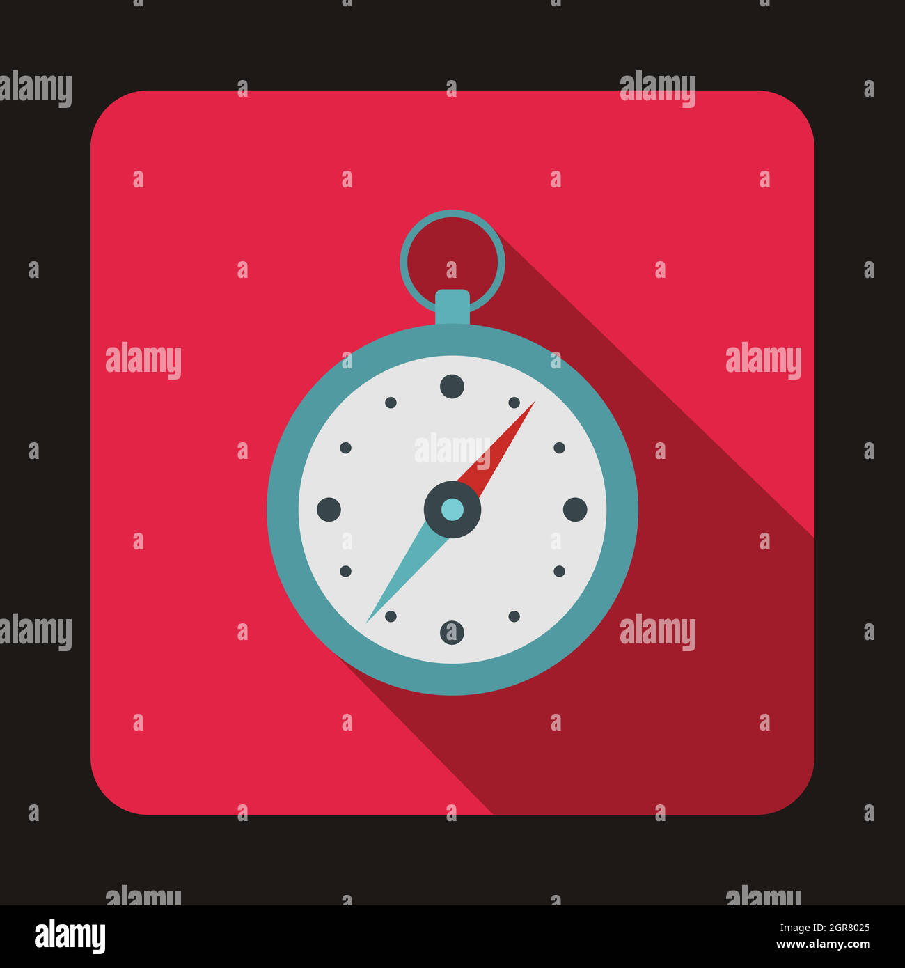 Compass icon, flat style Stock Vector Image & Art - Alamy