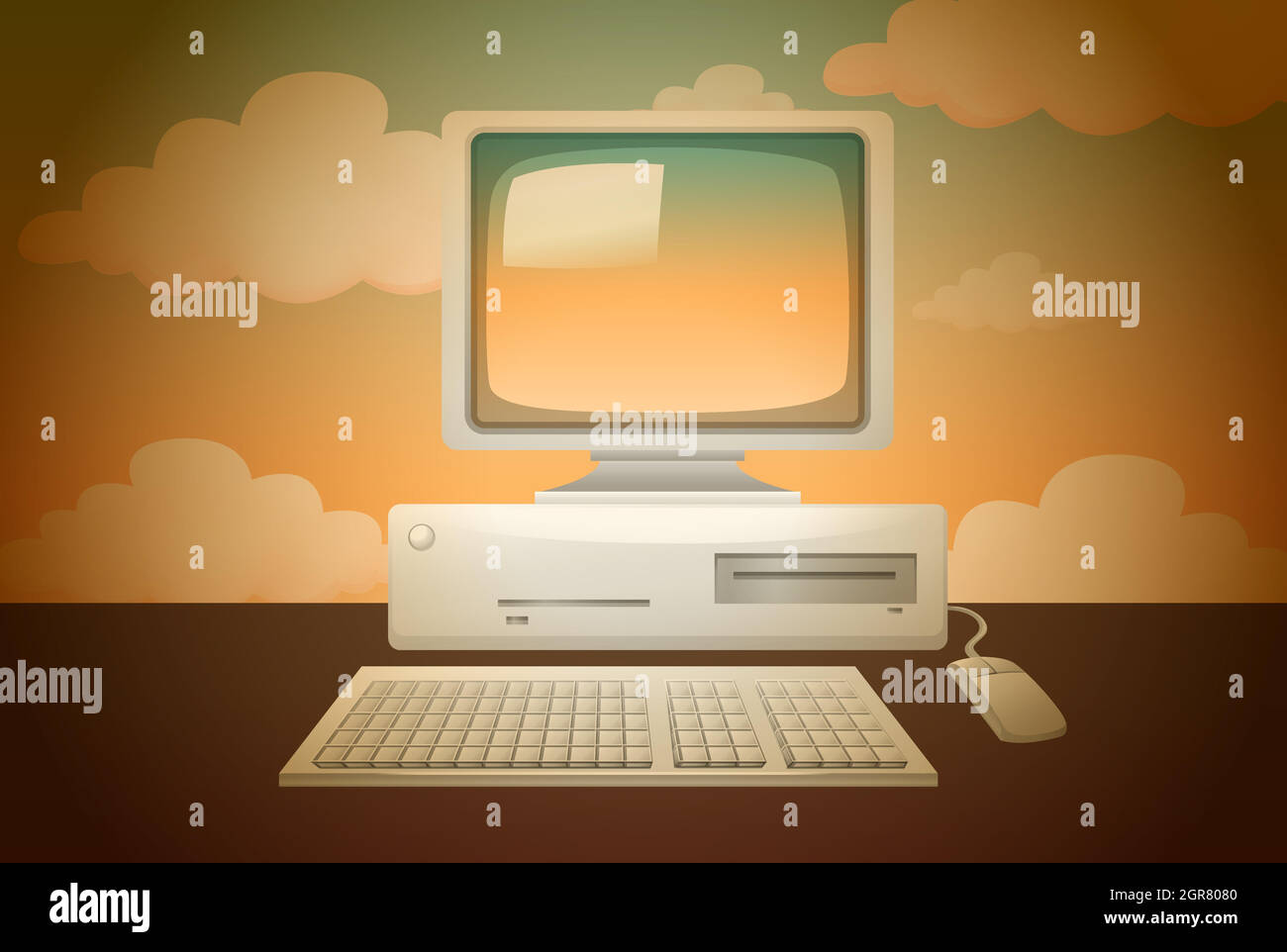 Vintage computer clipart Stock Vector Images - Alamy
