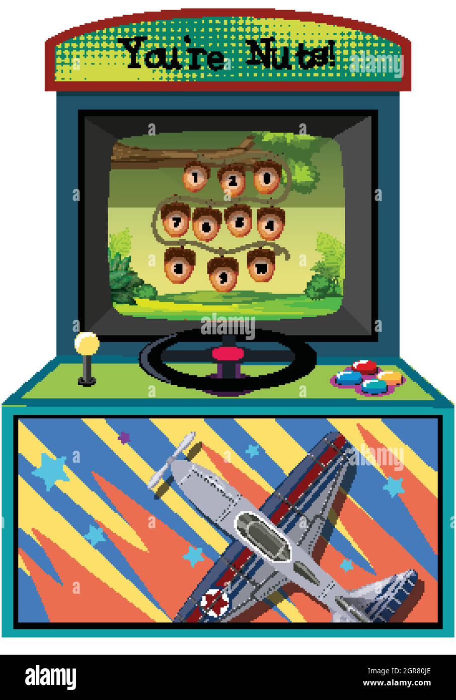 Game machine for counting number on isolated background Stock Vector ...