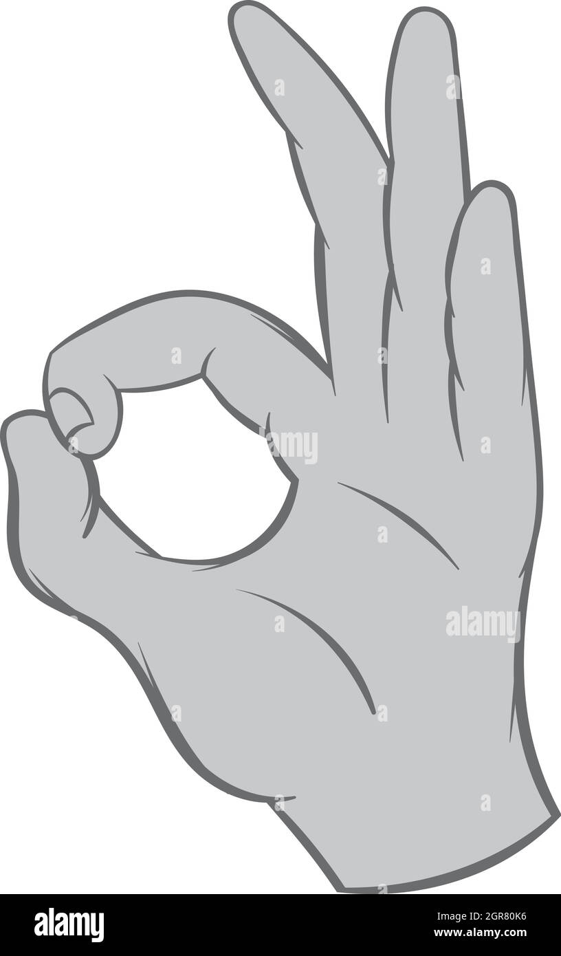 Cartoon okay hand gesture hi-res stock photography and images - Alamy