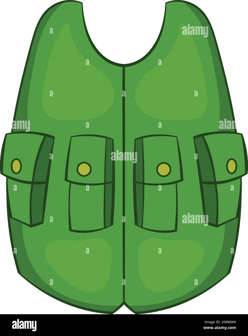 Green hunter vest icon, cartoon style Stock Vector Image & Art - Alamy