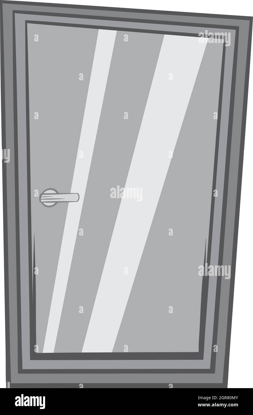 Glass interior door icon, black monochrome style Stock Vector Image ...