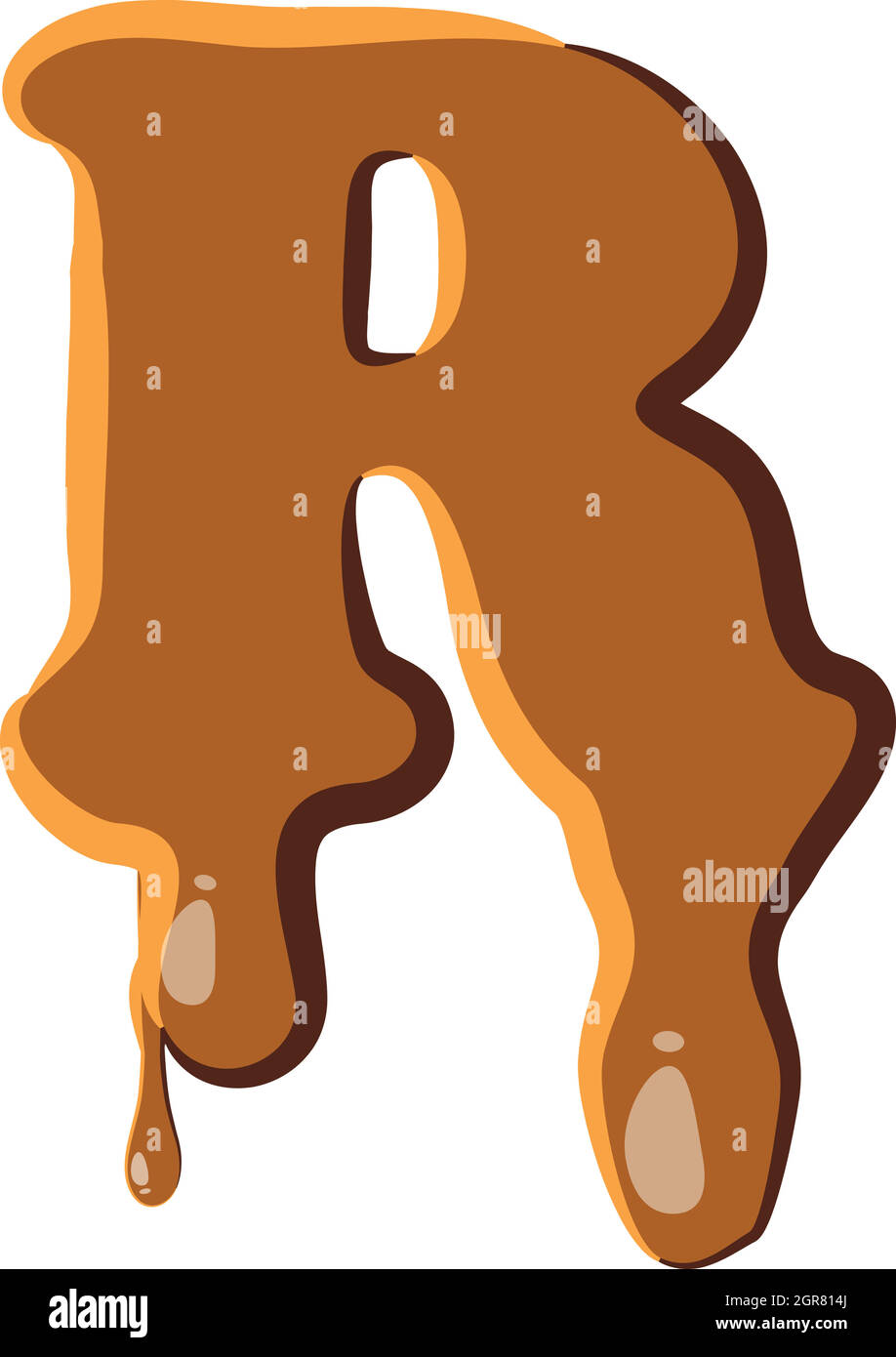 Letter R from caramel icon Stock Vector Image & Art - Alamy