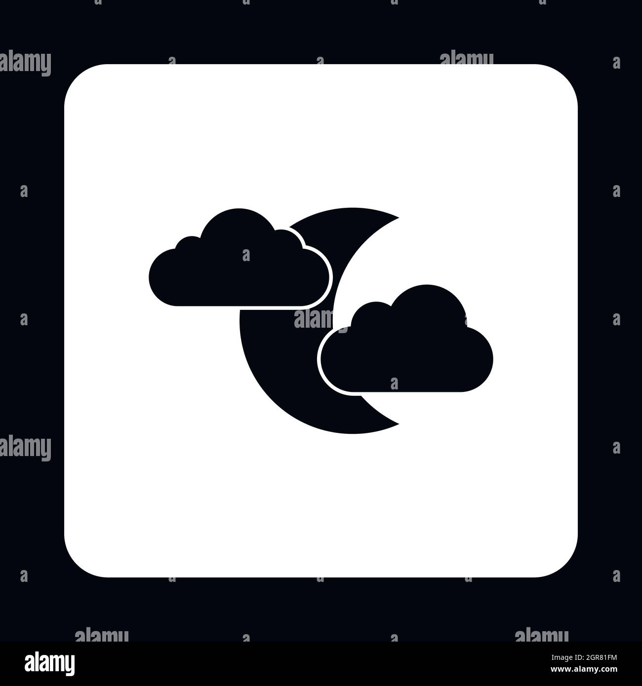 Half moon black clouds Stock Vector Images - Alamy