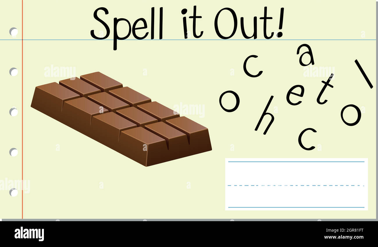 Spell English word chocolate Stock Vector Image & Art - Alamy